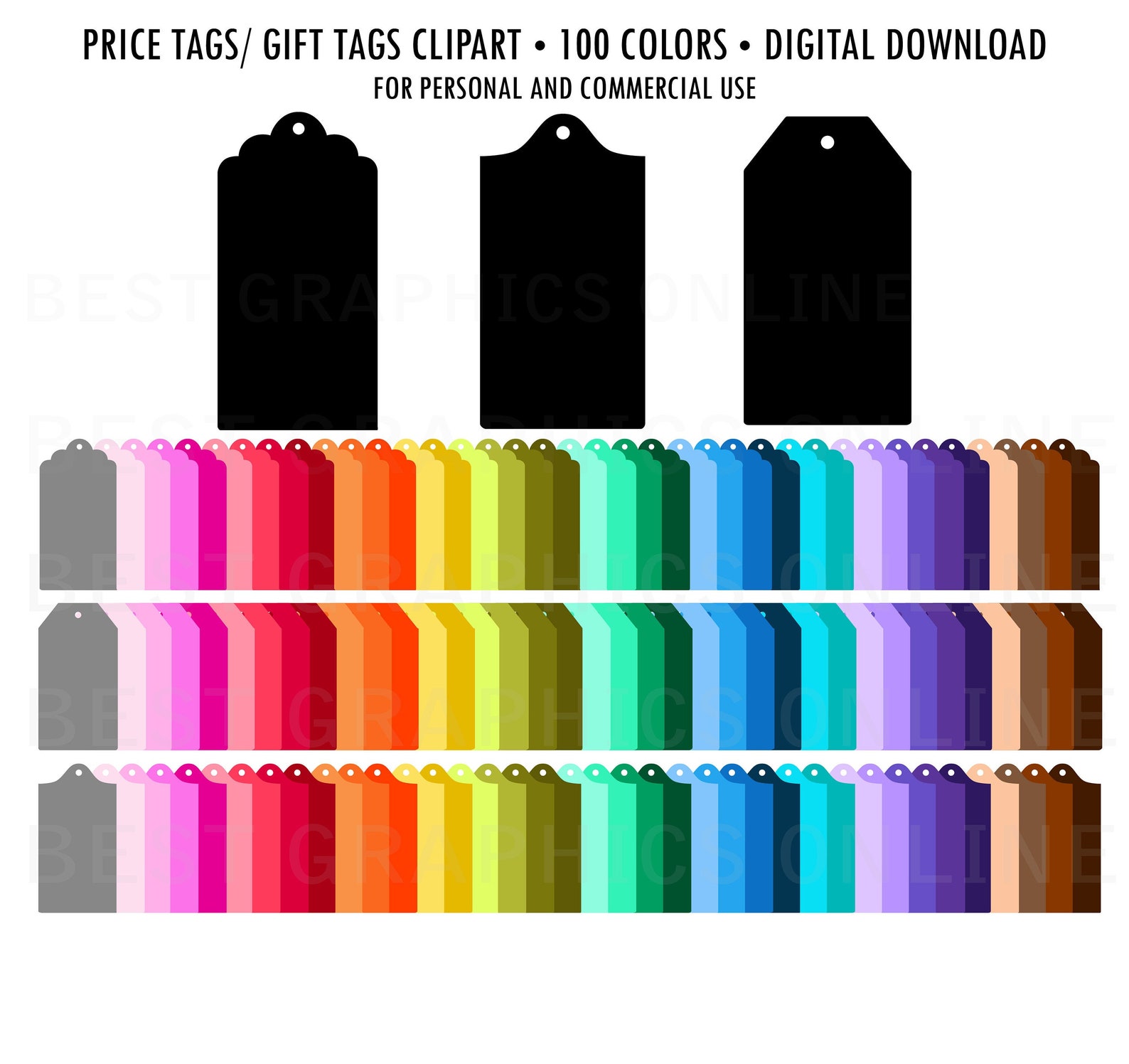 300 Price Tags Clipart Set Price Tags Printable Stickers - Etsy