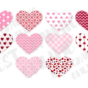 Valentine's Day Hearts Clipart, Love Heart Clipart Set, Love XOXO ...