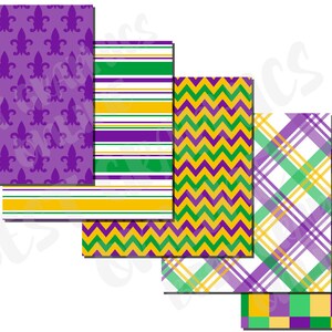 Mardi Gras Digital Papers, Carnival Scrapbook Paper (12x12 JPG) - Etsy