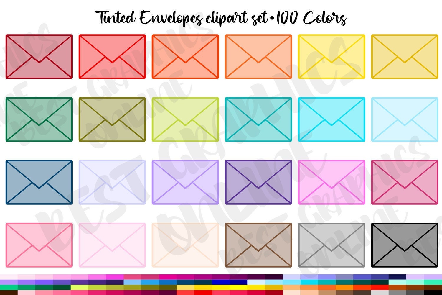 100 Envelope Clipart Mail Envelopes Clipart Image Envelope - Etsy Canada