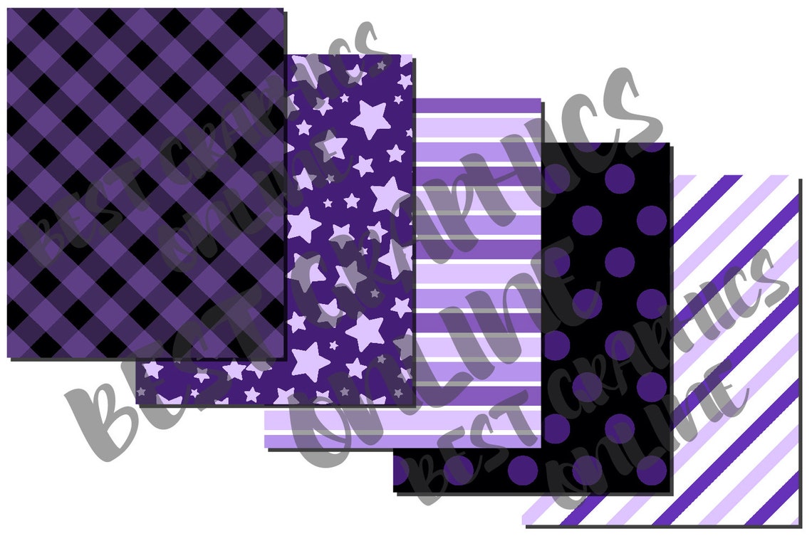 Purple and Black Digital Papers Halloween Purple and Black - Etsy