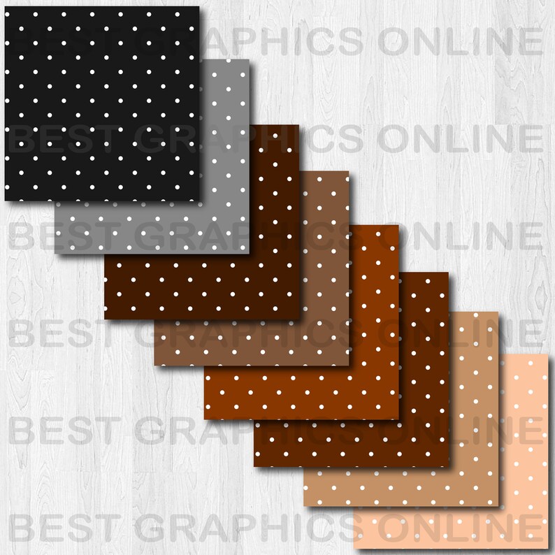 Polka Dot Digital Paper Pack Tiny White Polka Dot Digital | Etsy