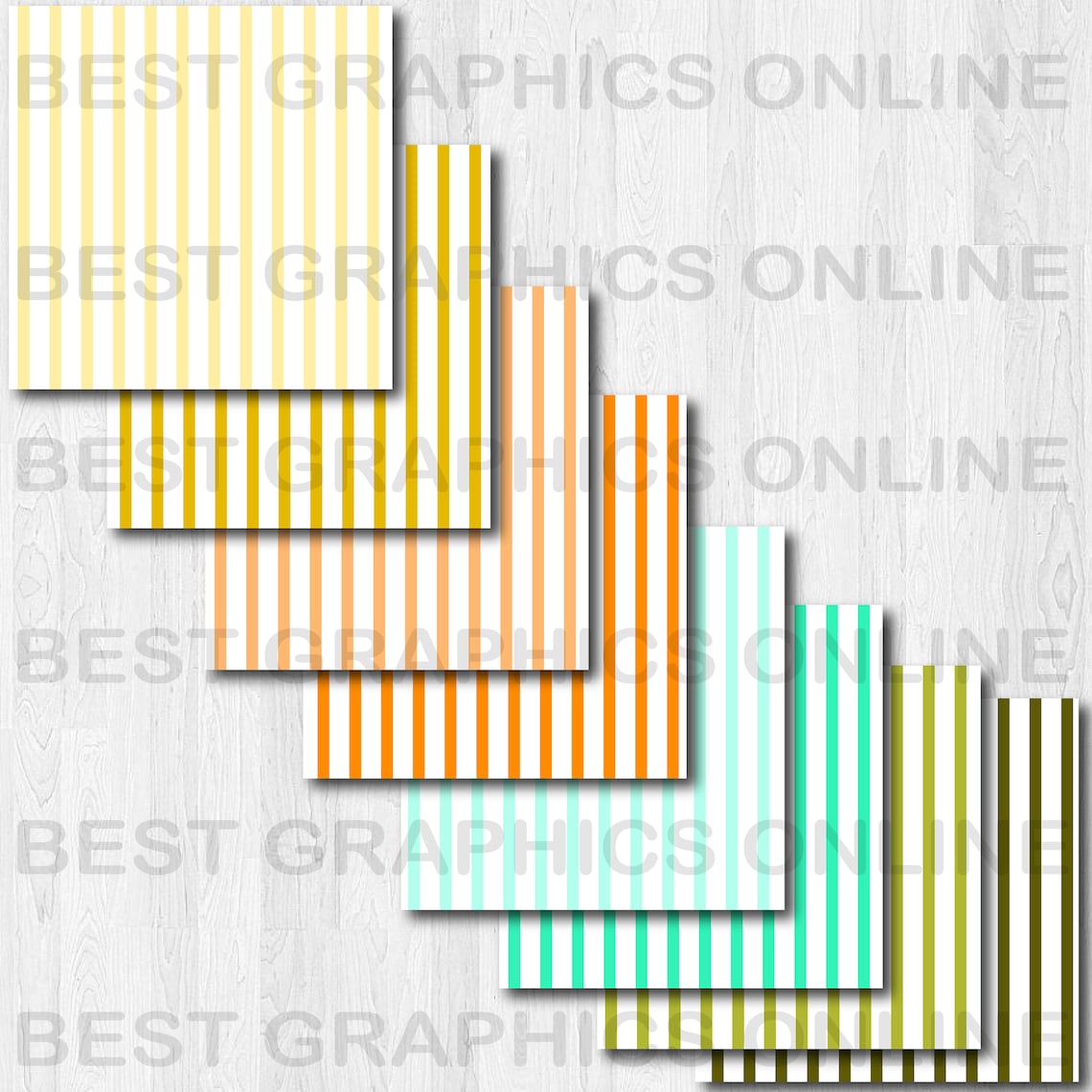 100 Vertical stripes digital papers 100 Rainbow colors | Etsy