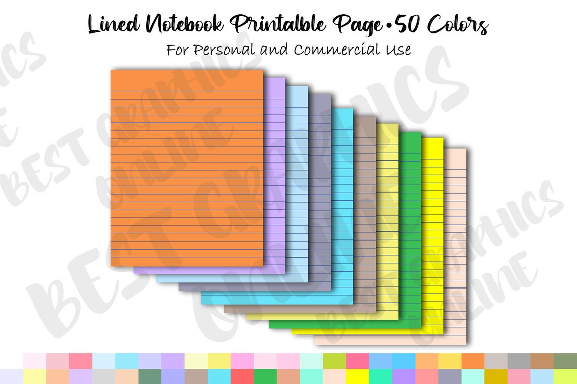 School Digital Papers Notebook Digital Paper Back to School - Etsy