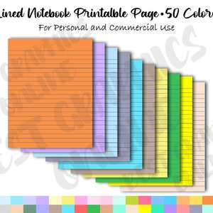 School Digital Papers, Notebook Digital Paper, Back to School Lined ...