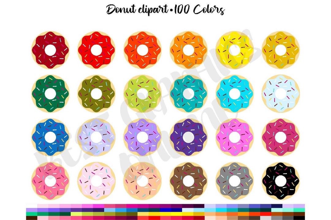 Donut Clipart Planner Sticker Clipart, Donut Sprinkle Clip Art ...