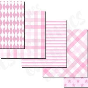 Light Pink Digital Paper Pack, Light Pink Colors Digital Papers, Pink ...