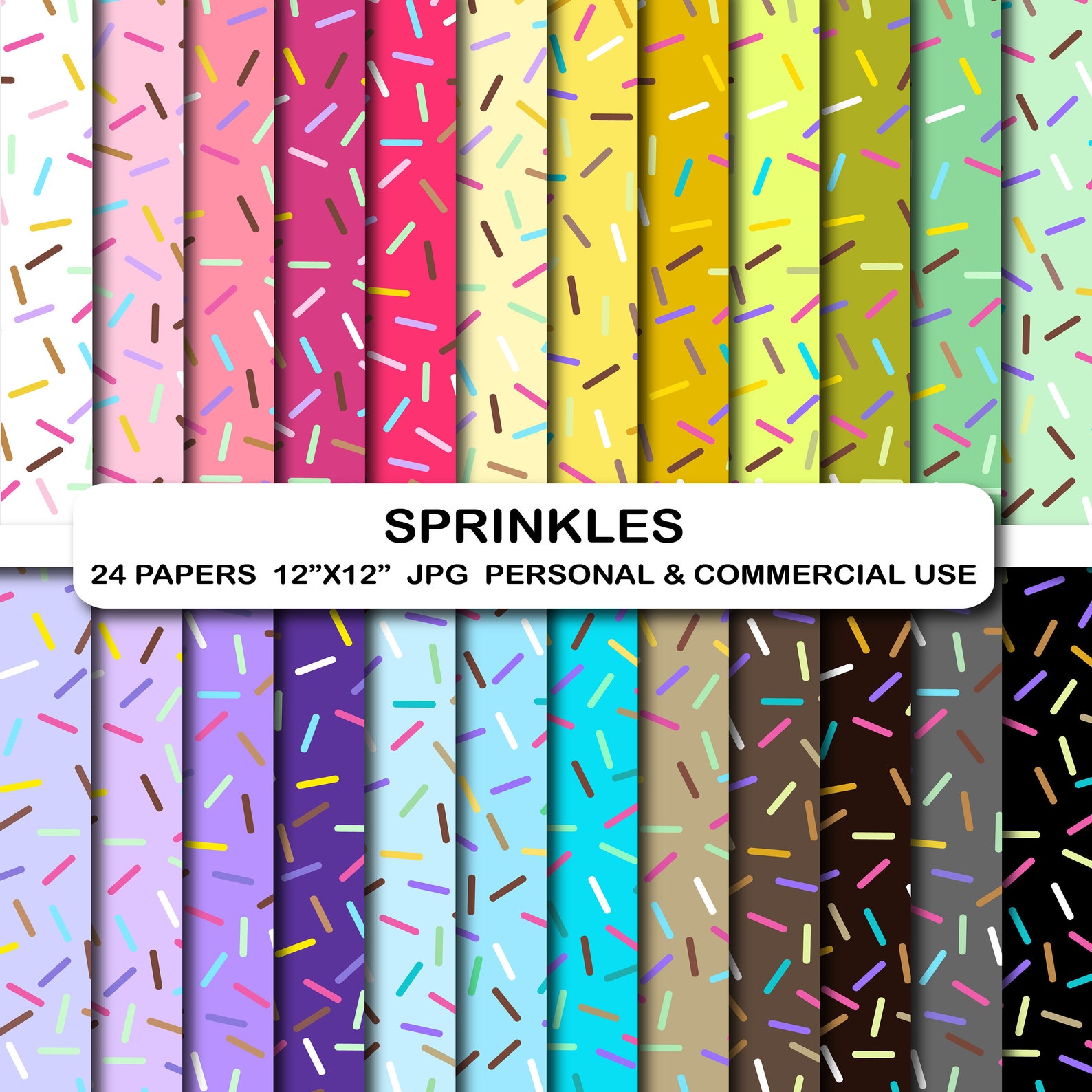 Donuts Digital Paper Pack Doughnuts Clipart Donut Sprinkles - Etsy