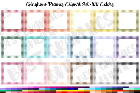Gingham Blank Frame Gingham Frames Frame Clipart Gingham - Etsy