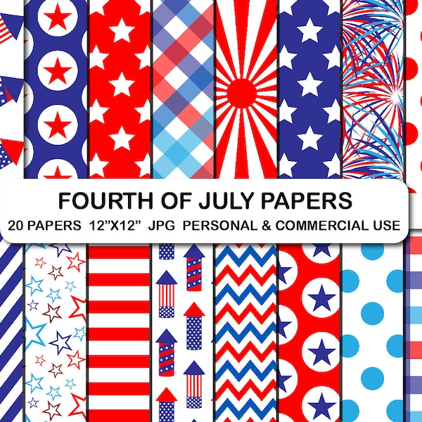 Patriotic Paper Digital - Etsy