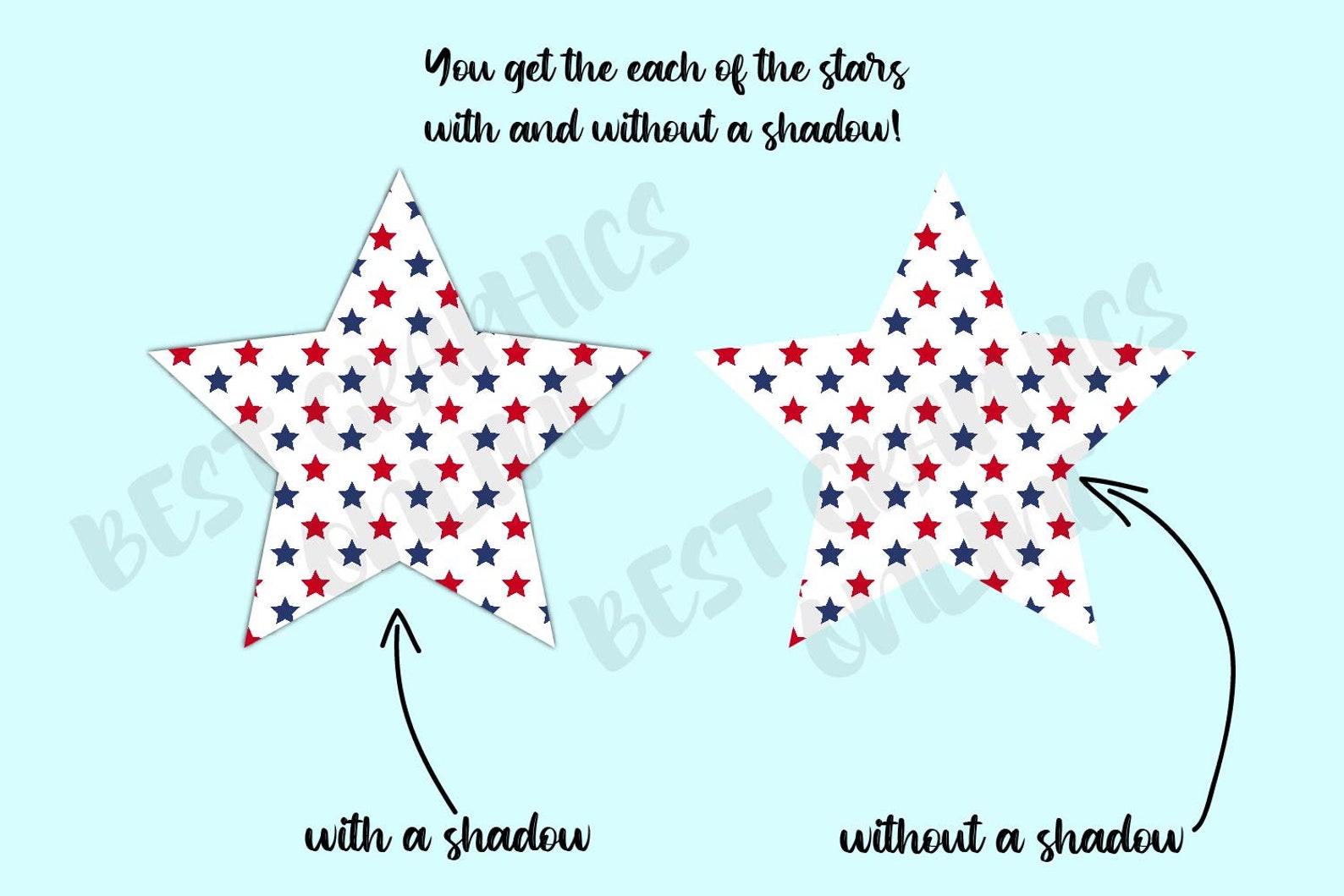 Stars and Stripes Clipart 4th of July Patriotic Stars USA - Etsy