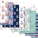 Nautical Digital Paper, Ahoy Sailboat Digital Papers Set, Nautical ...