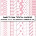 Sweet Light Pink Digital Paper Pack Pink Colors Digital | Etsy