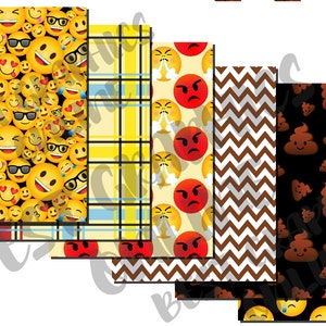 Emojis Digital Papers, Emoji Emoticons Digital Paper Pack, Emoticon ...
