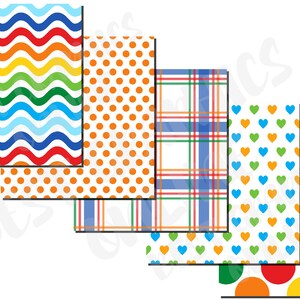 Primary Colors Digital Papers, 40 Bright Patterns (digital Download) - Etsy