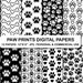 Paw Prints Digital Background Papers, Dog Paws Pattern Paper, Paws ...