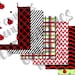 Ladybug Digital Background Papers, Little Lady Bug Red and Black ...