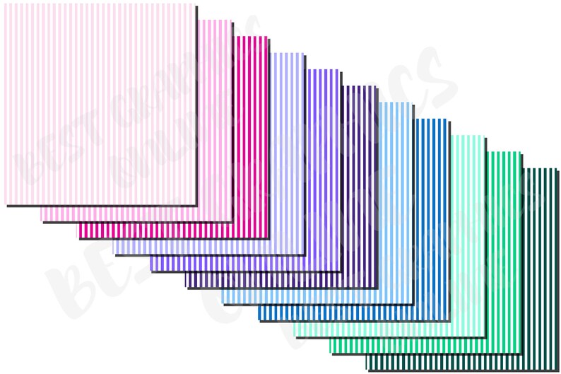 Rainbow Vertical Stripe Digital Paper Pack (12x12 JPG) - Etsy