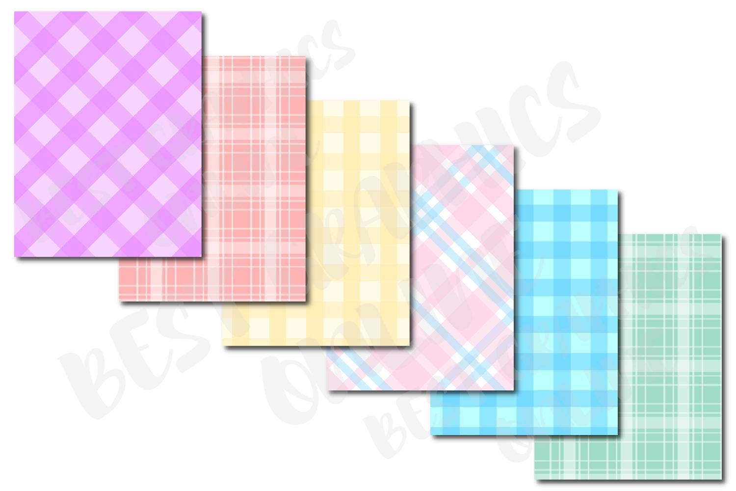 Easter Plaid Digital Papers, Light Colors Tartan Backgrounds (30 JPG ...
