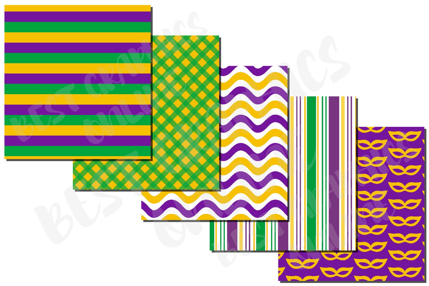 Mardi Gras Digital Papers, Carnival Scrapbook Paper (12x12 JPG) - Etsy