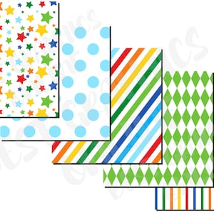 Primary Colors Digital Papers, 40 Bright Patterns (digital Download) - Etsy