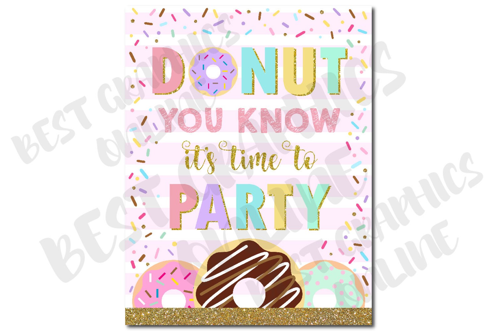 Printable letter size donut table signs Donut birthday party | Etsy