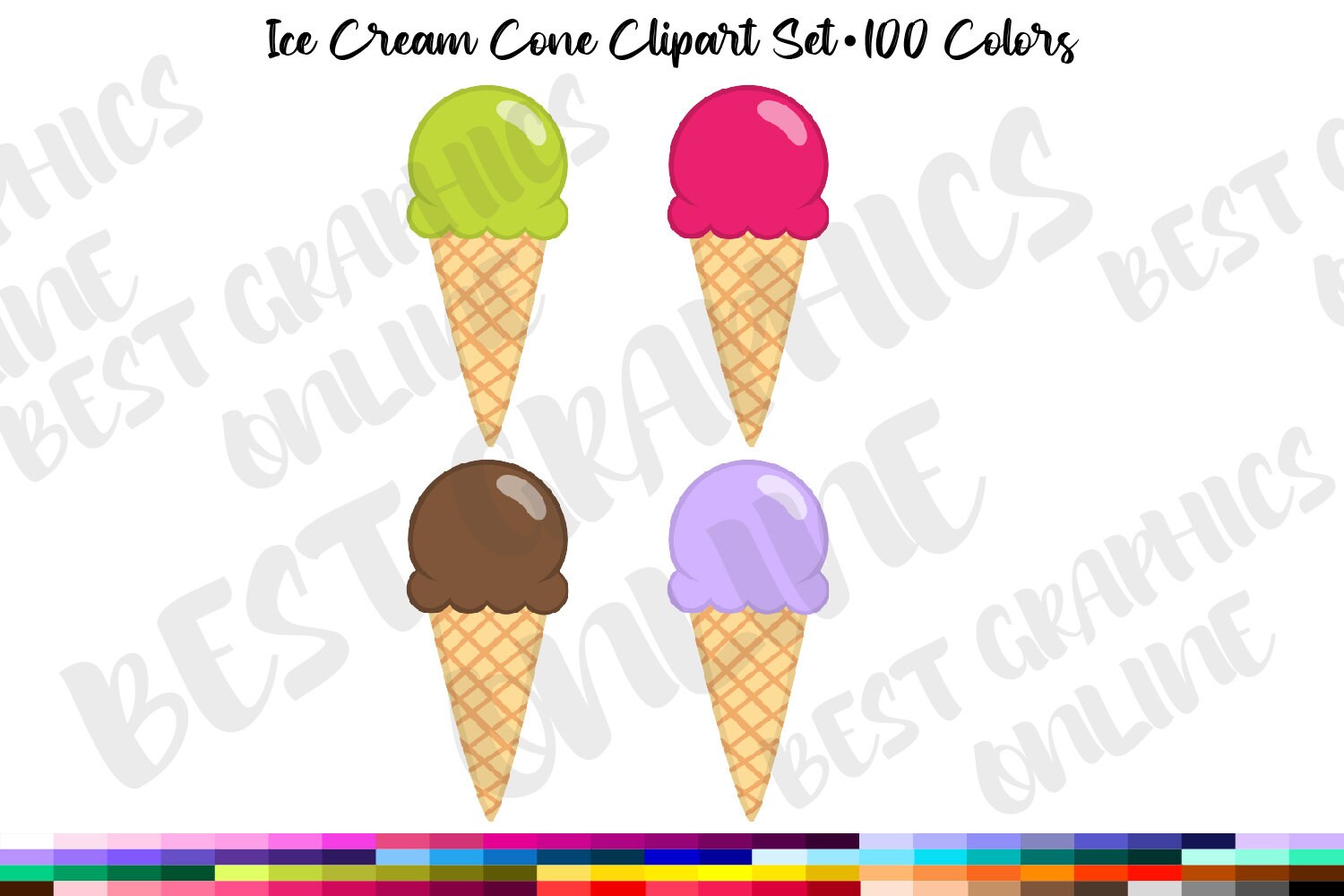 Ice Cream Cone PNG Clipart, Summer Ice Cream Clip Art Set Png, Ice ...