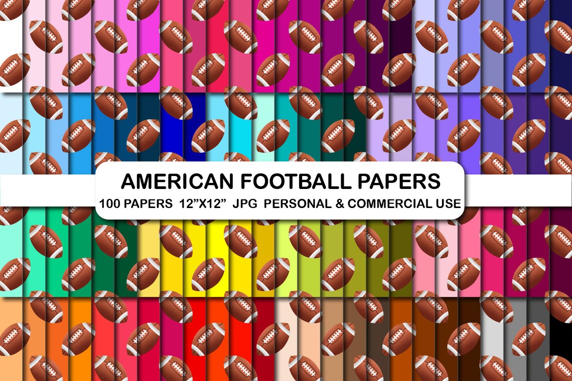 Football Digital Papers, Sports Scrapbook Background (12x12, 300 Dpi ...