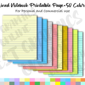 School Digital Papers, Notebook Digital Paper, Back to School Lined ...