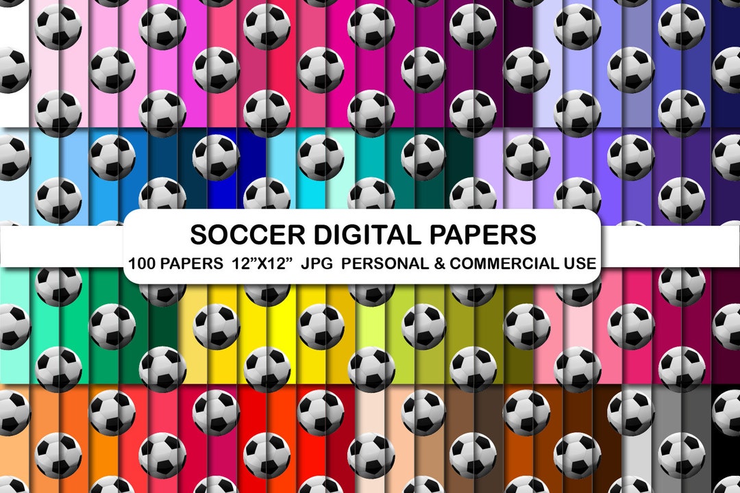 Soccer Digital Papers, Sports Papers Scrapbook Digital Papers, Sports ...