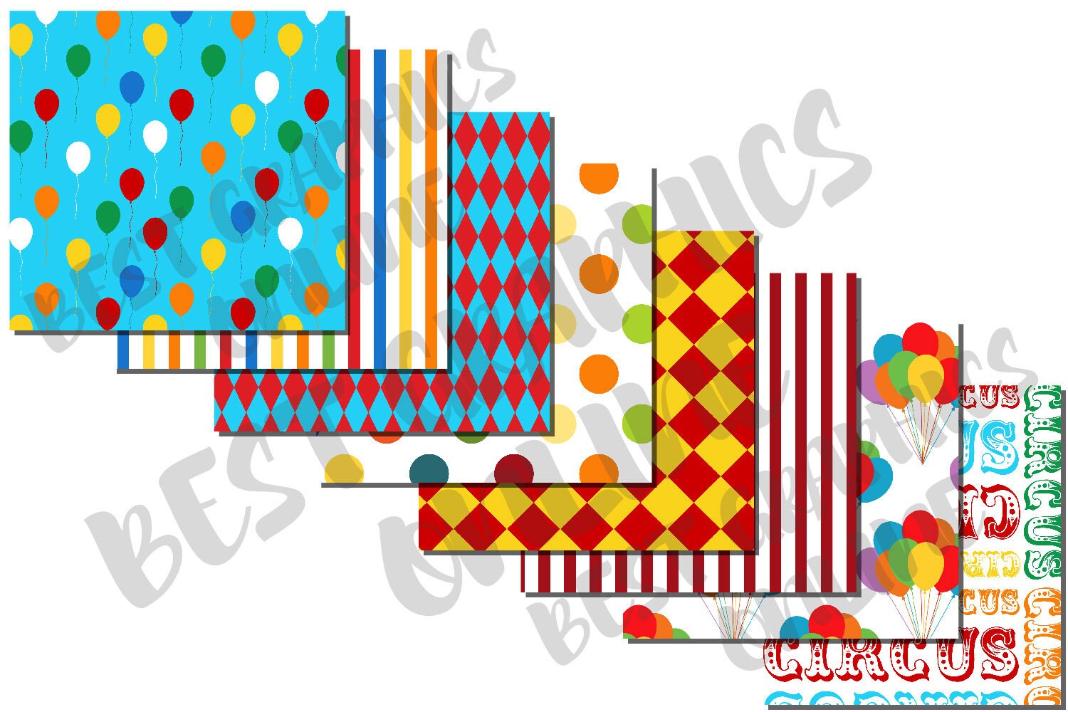 Circus Digital Papers Carnival Digital Papers Circus Tent - Etsy