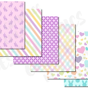 Easter Digital Papers, Easter Bunny Digital Paper, Easter Patterns ...