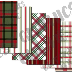 30 Plaid Pattern Scrapbook Digital Papers, Buffalo Plaid Paper Set ...