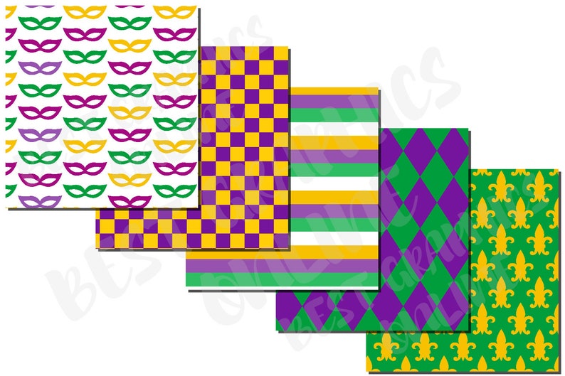 Mardi Gras Digital Papers, Carnival Scrapbook Paper (12x12 JPG) - Etsy