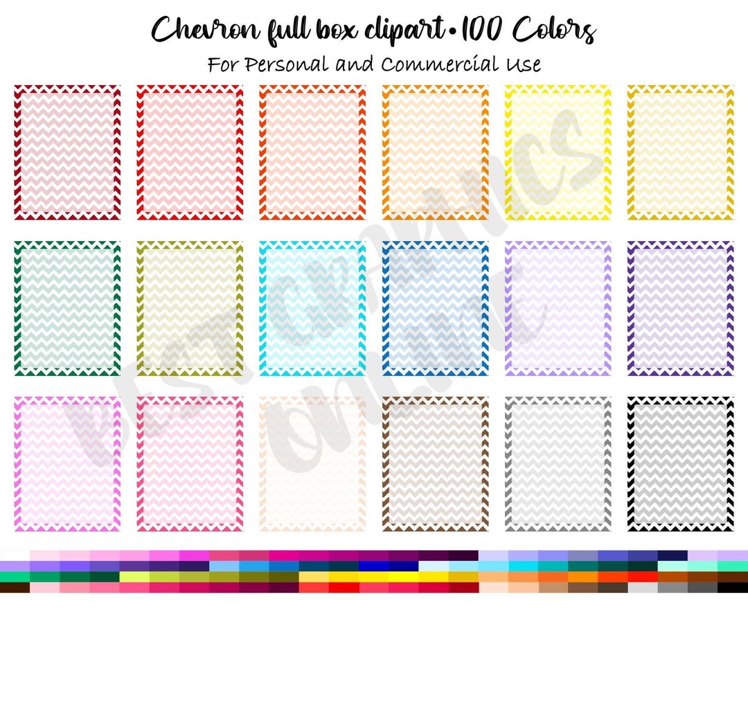 100 Chevron Print Full Box Planner Sticker, Full Box Daily Planner ...