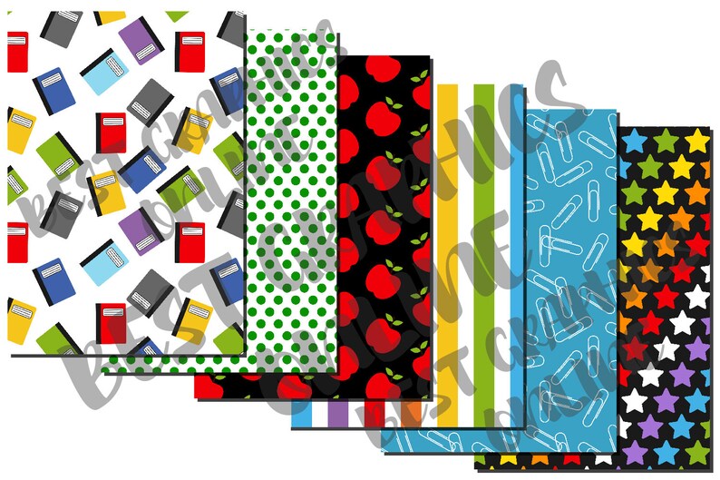 School Digital Papers Classroom School Supplies Digital - Etsy