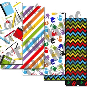 School Digital Papers, Classroom School Supplies Digital Papers ...