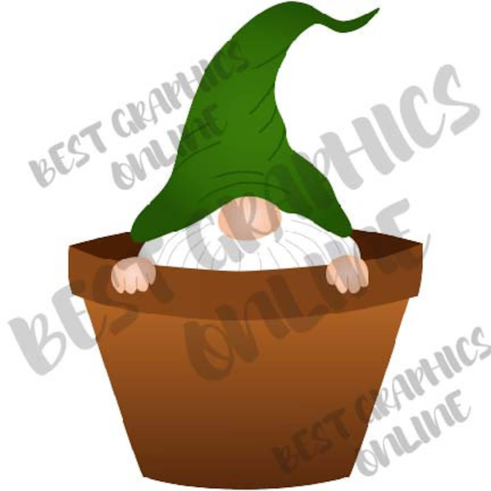 Gnomes Clipart Set Gardening Gnome Clip Art Gnome in a - Etsy