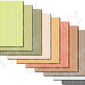 100 Vertical Lines Digital Papers, 100 Rainbow Colors Straight Striped ...