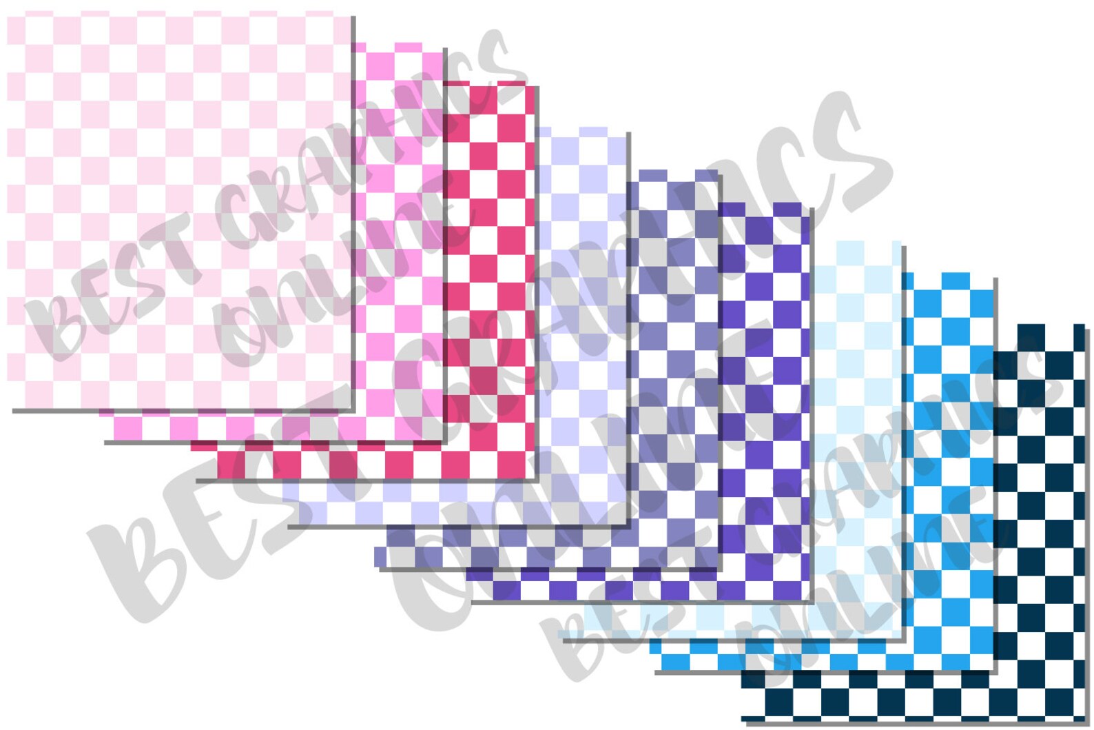 100 Checkered Digital Papers Pack Checkerboard Printable - Etsy