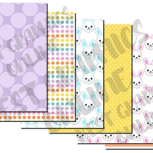 Easter Bunny Digital Paper Pack, Scrapbook Patterns (digital Download ...