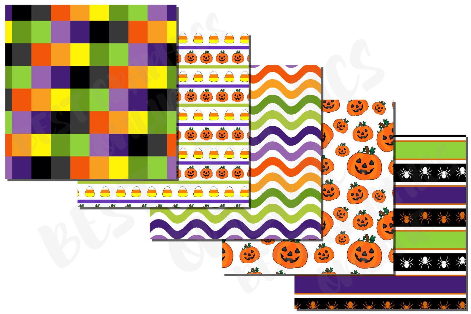 Halloween Digital Papers Halloween Bats Spiders Digital - Etsy