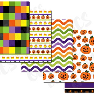 Halloween Digital Papers, Halloween Bats Spiders Digital Papers ...