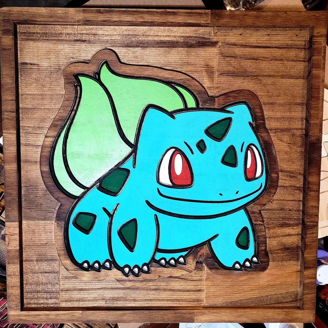 Pokemon Bulbasaur Wood Plaque - Etsy