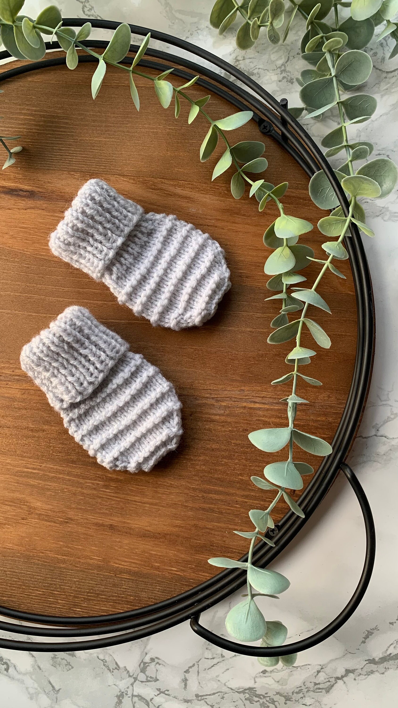Baby Mittens Handmade Cute Newborn Mittens Hand Knitted Pastel Colours ...