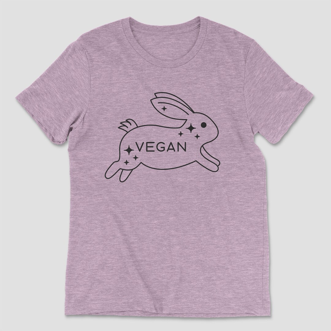 Vegan Rabbit Unisex Triblend Tee | Cute T-shirt - Etsy