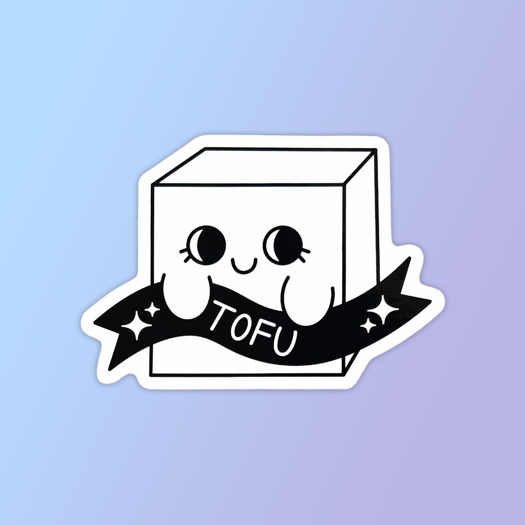 Tofu Vinyl Sticker | Waterproof | Vegan | Animal Rights - Etsy
