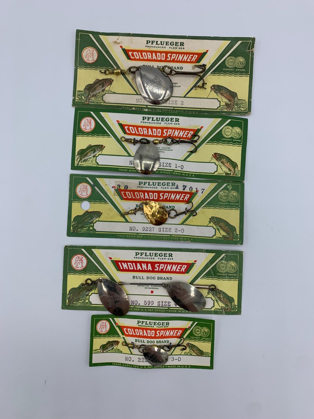 Vintage Pflueger Carded Spinners - Colorado Spinner, Indiana Spinner - Etsy