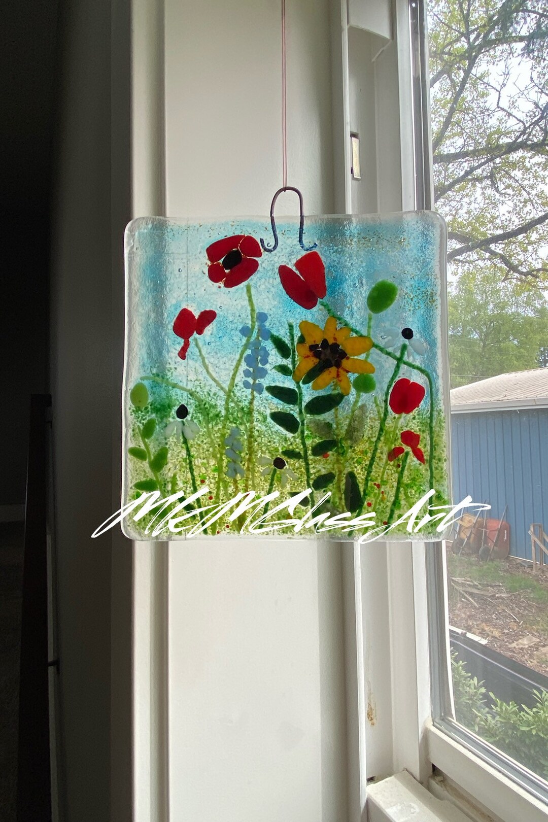 Poppy & Sunflower Suncatcher - Etsy