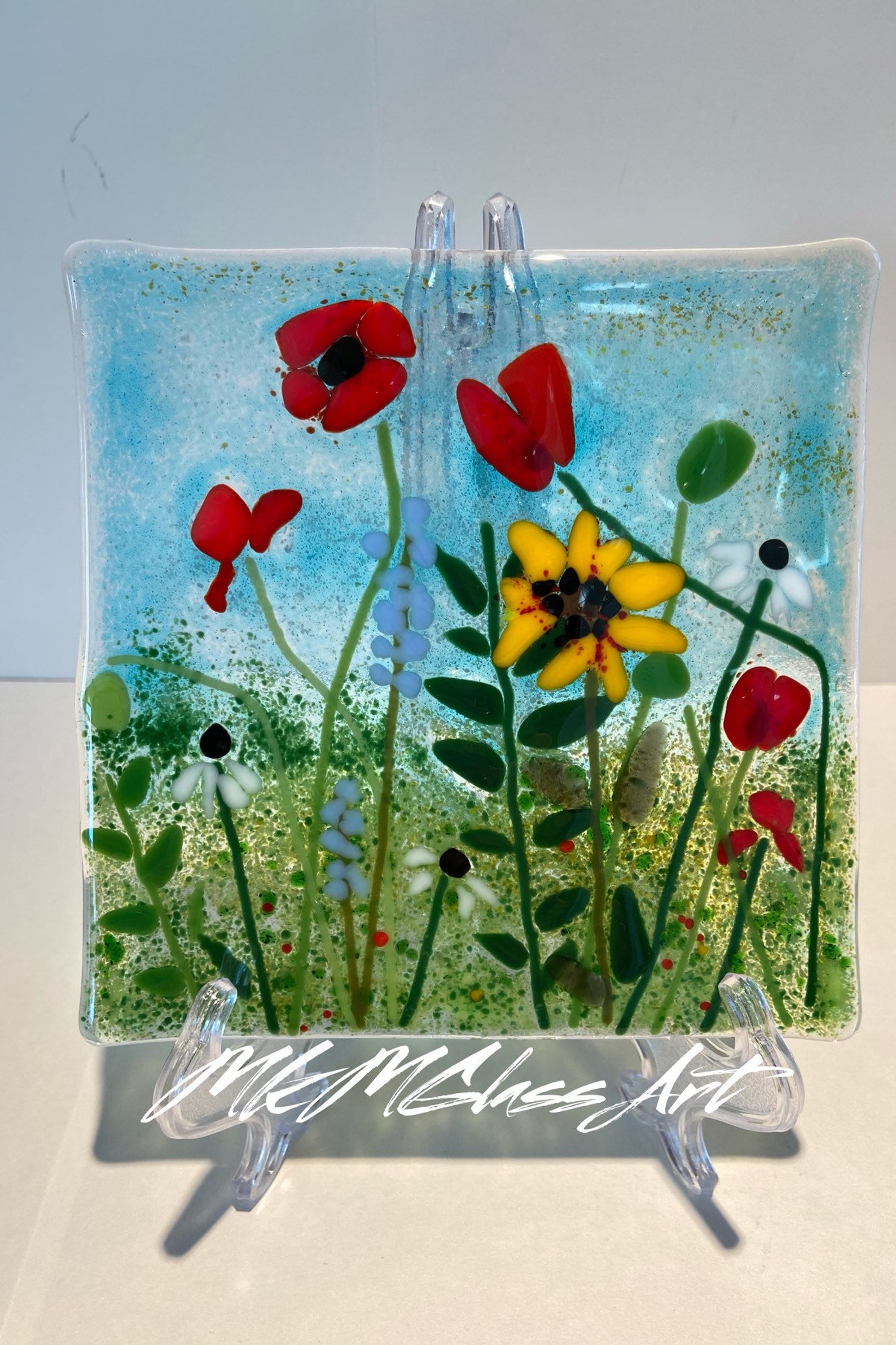 Poppy & Sunflower Suncatcher - Etsy